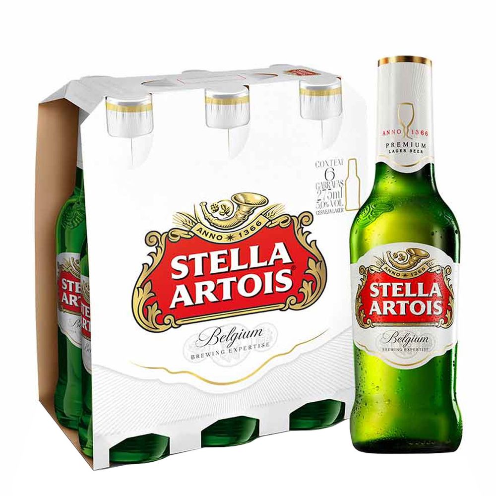 CERVEJA STELLA ARTOIS LONG NECK 6X330ML - dinho